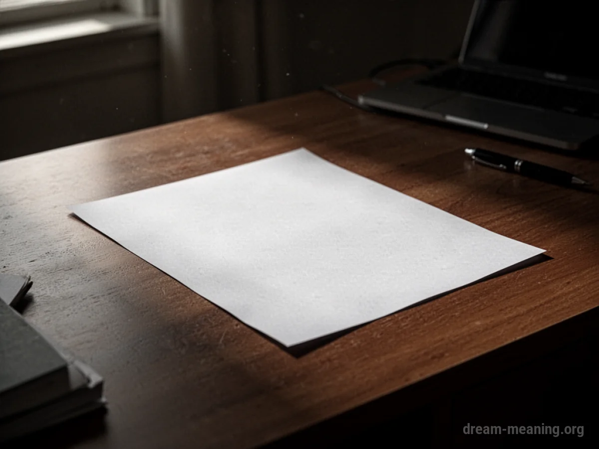 Blank Exam Paper Dream Meaning: Anxiety and Responsibility